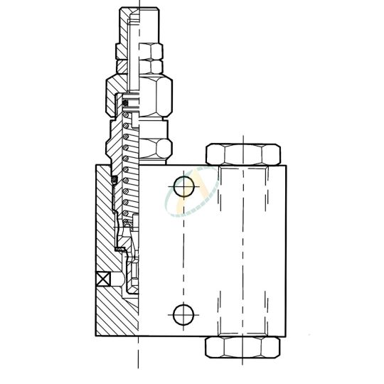Valve de séquence 350 bars, réglable de 25 à 350 bars